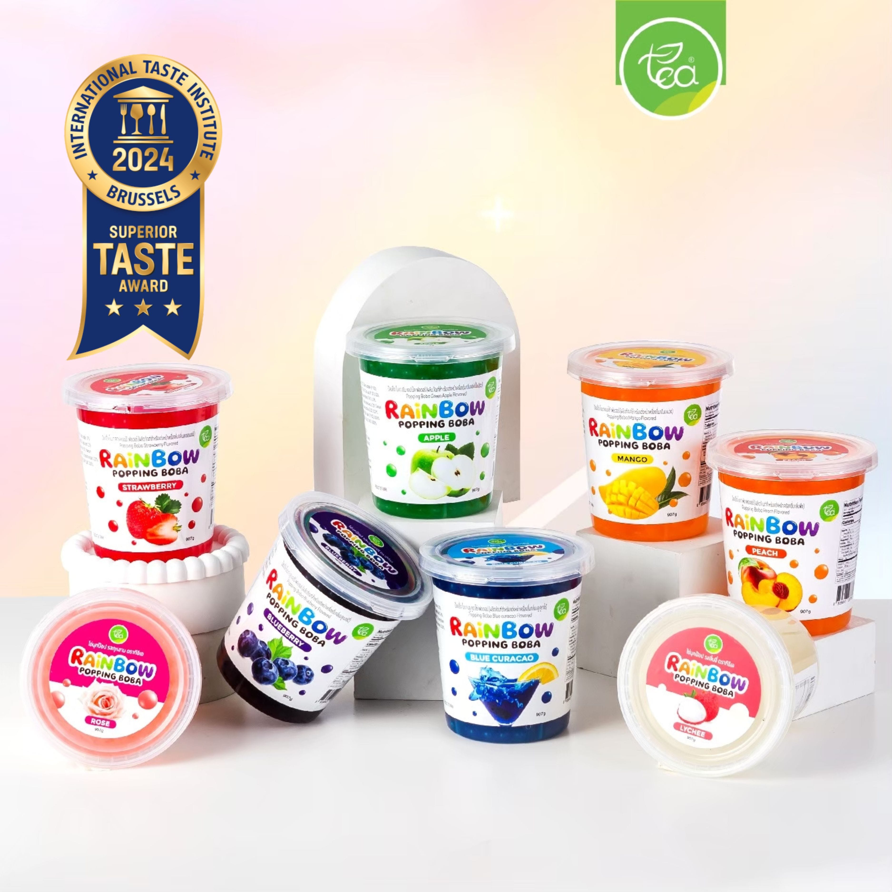 ไข่มุกป๊อป มุกป๊อป เรนโบว์ ป๊อบปิ้ง ( Rainbow Popping Boba ) ท็อปปิ้ง ...